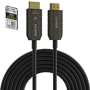 Certified 8K Fiber Optic HDMI Cable 35FT, Real HDMI 2.1 Cable, Ultra HD, 48Gbps, Supports 8K@60Hz, 4K@120Hz, 2K@144Hz, HDR, HDCP 2.2&2.3, Dolby, eARC for Xbox, Series X, Laptop, Switch, PS5, UHD TV