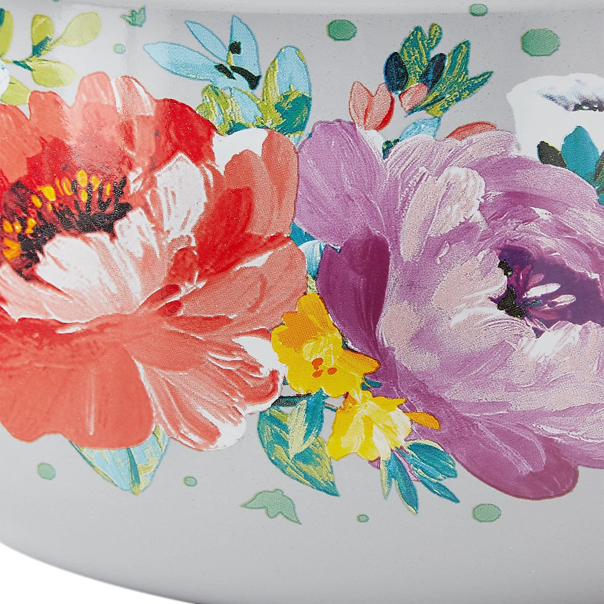 The Pioneer Woman Sweet Rose 6.4-Quart Enamel on Steel Dutch Oven with Lid (SWEET ROMANCE BLOSSOMS)