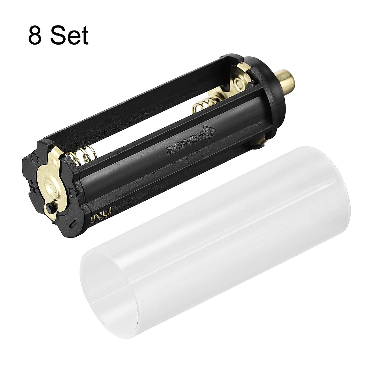 uxcell AAA Battery 3x1.5V Storage Adapter Case,18650 Battery Holder Converter for AAA LED Flashlight 8 Set
