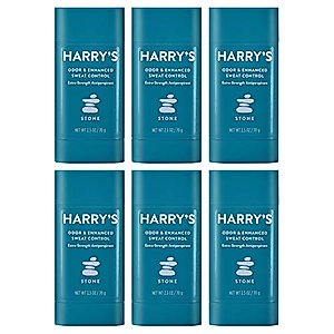 Harry's Extra-Strength Antiperspirant - Odor & Enhanced Sweat Control Antiperspirant for Men - Stone (6 Count)