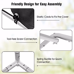 Tangkula 7x5.2Ft Portable Shed, Outdoor Storage Shelter with Waterproof Cover & Roll-up Zipper Door, Heavy Duty Portable Storage Tents for Outside, Bikes, Garden Tools, Motorcycles