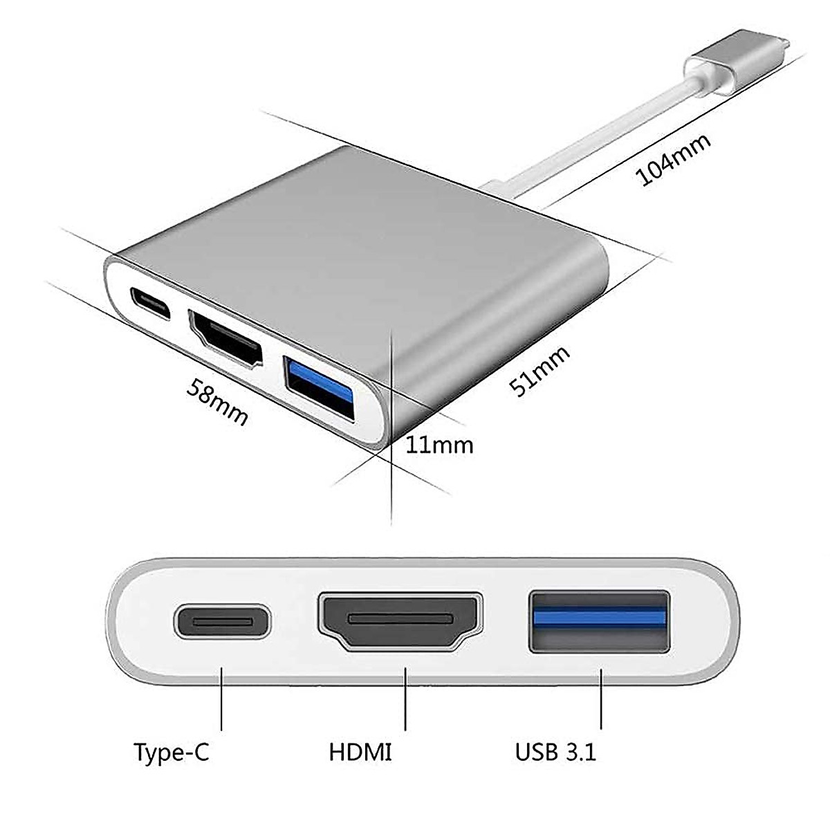 USB Type C to HDMI Adapter 4K for Nintendo Switch,Samsung Galaxy S8/S8 Plus, MacBook, Chromebook Pixel USB 3.1 Type c to hdmi Adapter Replace Nintendo Switch Dock Station