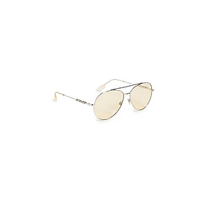 Burberry Classic Aviator Sunglasses, Silver/Yellow, One Size