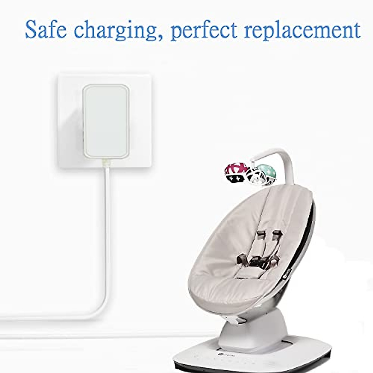 LIANSUM 12V 3A AC Adapter Power Cord Charger for 4moms mamaroo 2/4, for mamaroo 2015 Infant Seat Bouncer, for Rockaroo Baby Swing OH-1048B1203000U / OH-1048B1203000-U Charging Plug Replacement 6.5FT