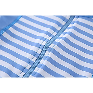 Wishere Boy's Rash Guard Shirt Upf 30+ Swimsuit, New Stripe, 6-12 Months