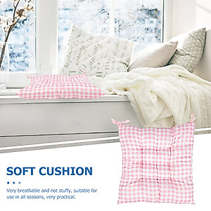 Vaguelly Chair Cushions Chair Cushion Cotton Chair Pads with Ties Cushions for Rocking Chair Non- Square Chair Pad Thick Comfort Chair Mat for Dining Office Kitchen Living Room Lawn, Outdoor Pillows