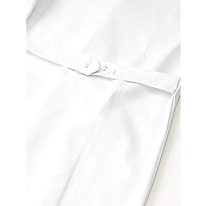 Fashion Seal Healthcare unisex adult Knot Button Lab Coat Blazer, White, Small US