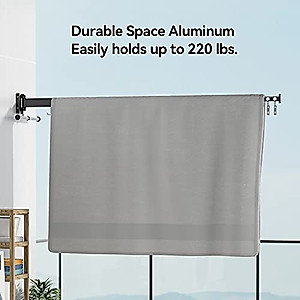 BAICIWE Wall Mounted Clothes Drying Rack, Retractable Laundry Drying Rack, Clothes Drying Rack Folding Indoor, Space Saver, Drying Rack Clothing for Balcony, Laundry, Bathroom, Patio(Tri-Fold)