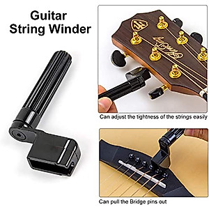 28PCS Guitar Tool Kit,Guitar Repair Tools Kit,Professional Guitar Repairing Maintenance Tool Kit with Wire Plier String Organizer Fingerboard Protector Hex Wrenches Files String Action Ruler Spanner