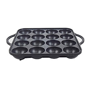UPIT 16-Holes Takoyaki Maker Pan Plate for Stovetop, Nonstick Coating Aluminum, 7.7 x 7.7 inches