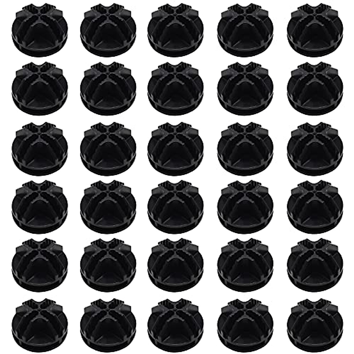 Kyuionty 30Pcs Wire Cube Connectors Plastic Grid Cube Organizer Connector for Modular Closet Storage Organizer & Wire Shelving (Black)