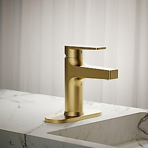KOHLER Taut Single-Handle Bathroom Sink Faucet with Escutcheon