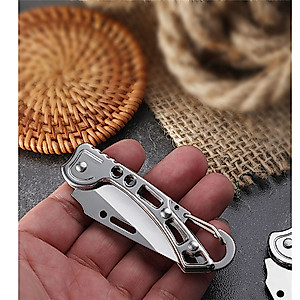 SHixu Folding Knife2Pcs Mini Keychain Knife Men's and Women's Pocket Knife Used for Cutting Rope, Paper Boxes and Fruits Easy to Carry Daily. Closed Length 3.15Inch/8cm