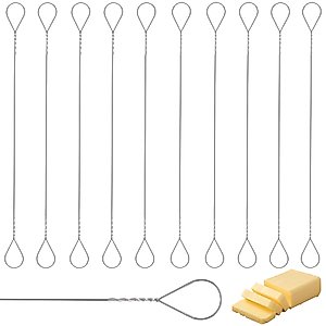 Mozeat Lens 5.7 inch Cheese Slicer Wire,10 PCS Cheese Slicer Replacement Wires Food Grade Stainless Steel Cheese Cutter Wire Cheese Wire Knife Kit for Slicing Cheeses Butter