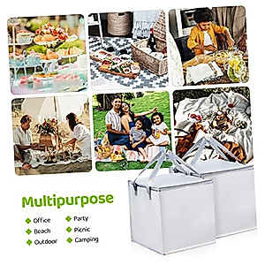 Garneck 2 Pcs Insulation bags hot cold transport bags food delivery bag pizza delivery bags plastic container plastic favor bags plastic gift bag cooler bag insulated large cooler bag