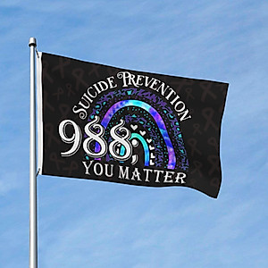 Suicide Awareness Flag 3x5 Double Sided Outdoor Flags Suicide Awareness Tapestry For Room Wall Art Gifts