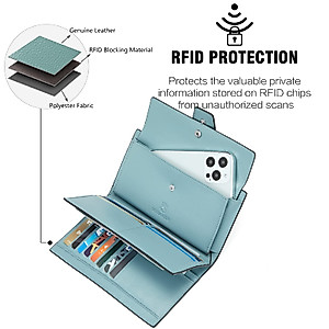 BOSTANTEN Womens Leather Wallets Bundle Genuine Leather Backpack