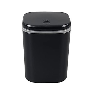 Zopnny Plastic 0.5 Gallon Tiny Trash Can, Desktop Mini Waste Bin, Black