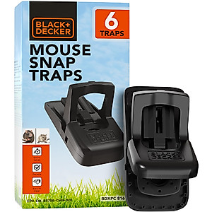 Mouse Traps Indoor for Home and Outdoor- Instantly Kill Rodent Snap Trap- Touch Free & Reusable, 6 Pack