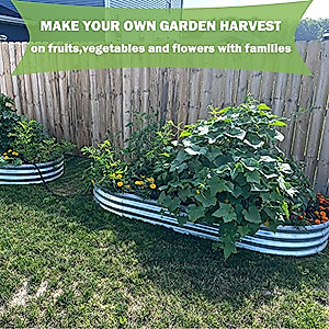 2Pcs Raised Garden Bed 6 x 3 x 1 FT,Galvanized Raised Garden Beds Outdoor for Vegetables Flowers Herb,Raised Garden Boxes Rustproof Planter Box Quick Setup for Backyards Terraces and Balconies