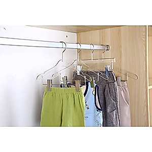 YBM Home Quality Acrylic Clear Skirt Hangers Made of Clear Acrylic for a Luxurious Look and Feel for Wardrobe Closet, Skirt Hangers Organizes Closet, Gold, 4102-1