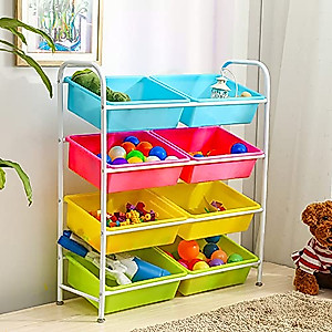 WUWEOT 5 Pack Large Storage Bins, 15" x 11.5" Plastic Stackable Classroom Organizer, Multipurpose Toy Basket for Classroom, Nursery, Playrooms and Home Organization