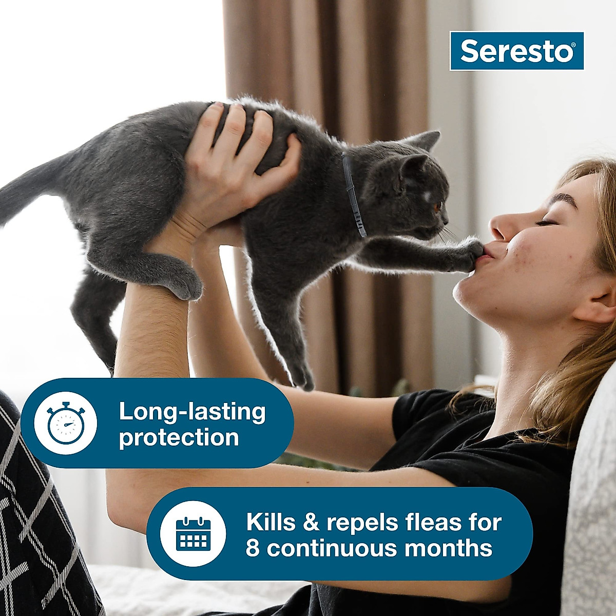 Seresto Small Dog for Dogs Under 18 lbs. & Seresto for Cats Vet-Recommended Flea & Tick Treatment & Prevention Collars | 8 Months Protection Each