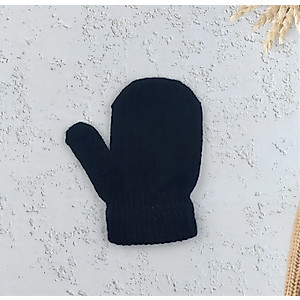 ENLAYER 16 Pairs Toddler Gloves Toddler Magic Stretch Mittens, Kids Winter Gloves Warm Kids Knit Gloves for Little Girls Boys