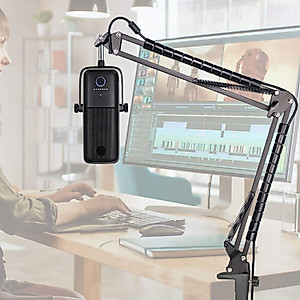 Mic Boom Arm Compatible with Elgato Wave:3 Microphone, Professional Adjustable Scissor Microphone Stand Wave3 by YOUSHARES