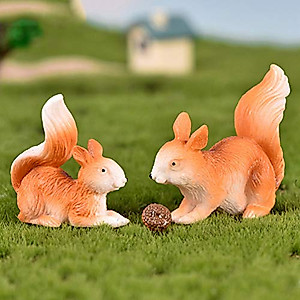 Cabilock 8pcs Succulent Ornament Bag Filler Christmas Figurine Christmas Party Favor Christmas Figure Christmas Prop Christmas Ornament Christmas Decor Squirrel Adornment Pine Cones Toy