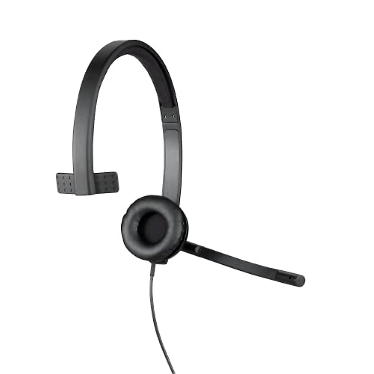 Logitech H570e Wired Headset, Mono Headphones with Noise-Cancelling Microphone, USB, In-Line Controls with Mute Button, Indicator LED, PC/Mac/Laptop - Black