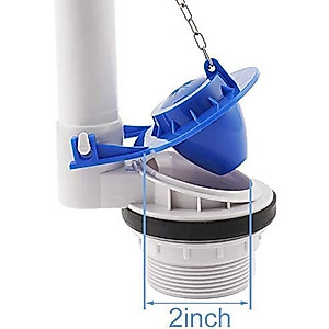 Hygie Rinse 2 Packs Toilet Flapper 2 Inch, Universal Toilet Flapper Replacement for American Standard Toilets, Toilet Tank Repair Kit Rubber Flapper Replacement with Flapper Chain