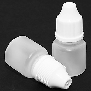 Juvale Liquid Dropper Bottles with Cap (5ml, White, 50 Pack)