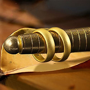 De Lapoll Pure 24K 999 Gold Ring Engagement Wedding Rings for Women Ladies (6.25)