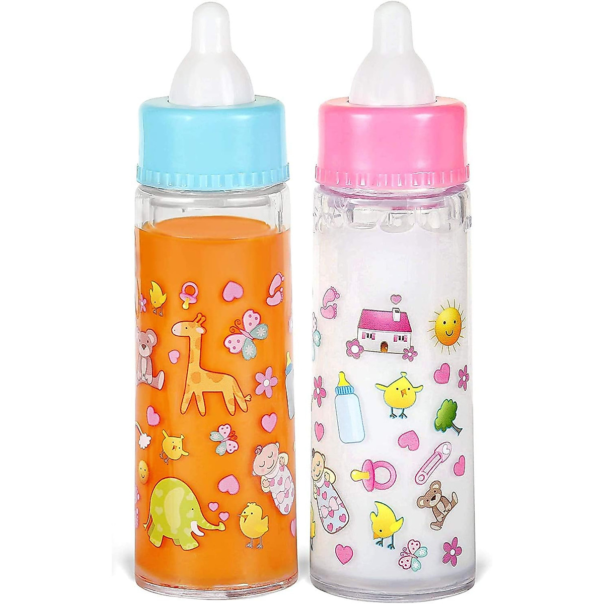 fash n kolor Diaper Bag Doll Accessories Set with Feeding Bottles, Baby Diaper, Tissues, and Cloth Blanket. Complete Diaper Bag kit with 9 Accessories. Comes Packed in a Mommy Bag