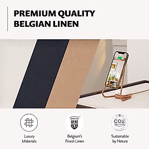 Courant MAG:2 Wireless Charging Stand - Belgian Linen, 2 in 1 Multi-Device Charger - Magnetic Stand for MagSafe iPhones with Charging Base for AirPod Cases, (Natural)