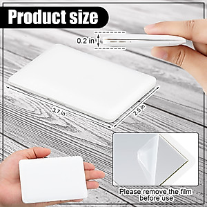 Jetec Mini Cat Laptop Toy Pocket Mirror Cat Laptop 3.7 x 2.5 Inch Tiny Fake Computer Compact Mirror for Dollhouse Pet Travel Makeup Decoration(White)