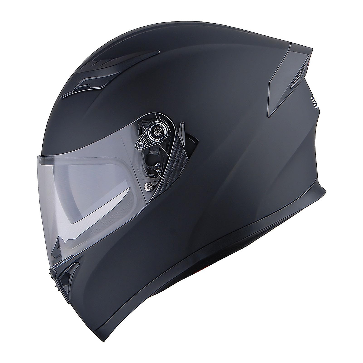 1STorm Motorcycle Street Bike Dual Visor/Sun Visor Full Face Helmet Mechanic Matt Black, Size Medium (55-56 CM,21.7/22.0 Inch)
