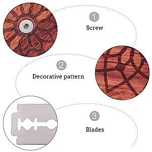 Luxshiny Bread Lame, Baking Dough Scoring Tool Bread Curve Cutter with Replaceable 5 Cutters for Baking Cooking (Style 3) Bread Scoring Knife