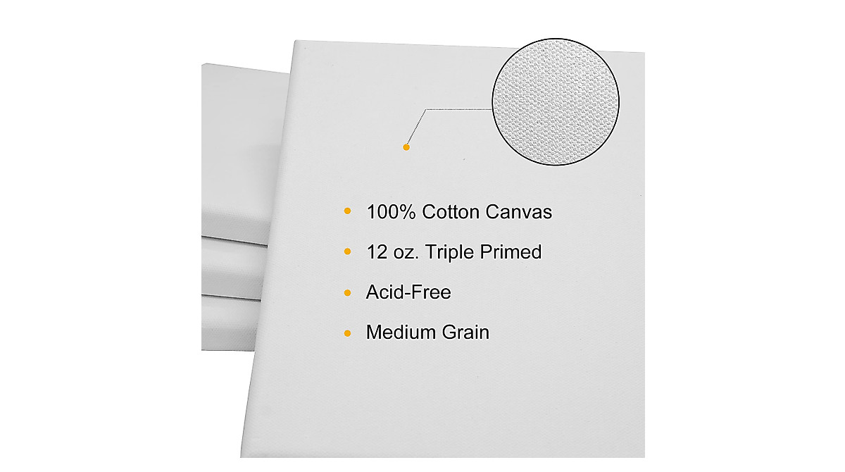 PHOENIX Extra Large Blank Canvas - 4 Pack, 24x36 Inch