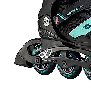 K2 Skate Alexis 80 Pro, Black_Teal, 8.5