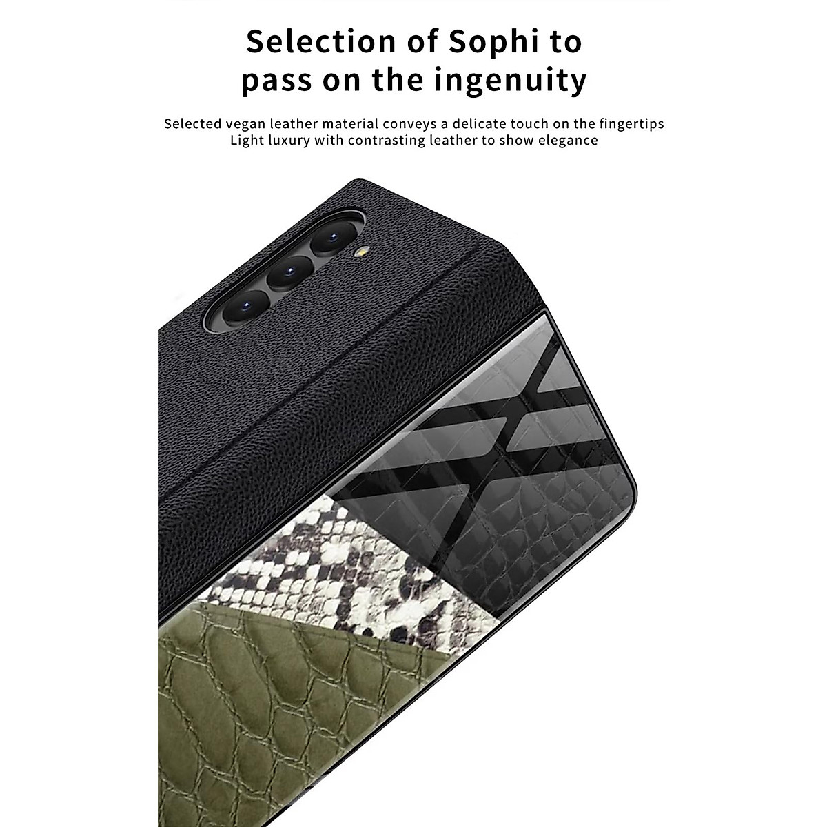 XIMAND for Samsung Galaxy Z Fold 5 5G Case with S-Pen Holder Pocket, Kickstand,Luxury Flip Plating Shockproof Glass Hybrid Leather All-Inclusive Flip Cover.(Grey)