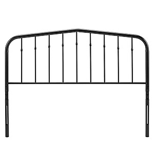 Modway Lennon Modern Farmhouse Metal Queen Headboard in Black