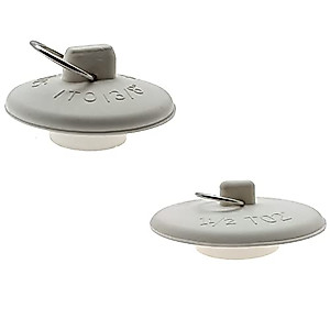 6 Pcs Drain Stopper Sink Stopper Drain Plug with Pull Ring for Bathtub, Kitchen, Bathroom and Laundry Sink [FDXGYH, 6 Different Sizes, White]