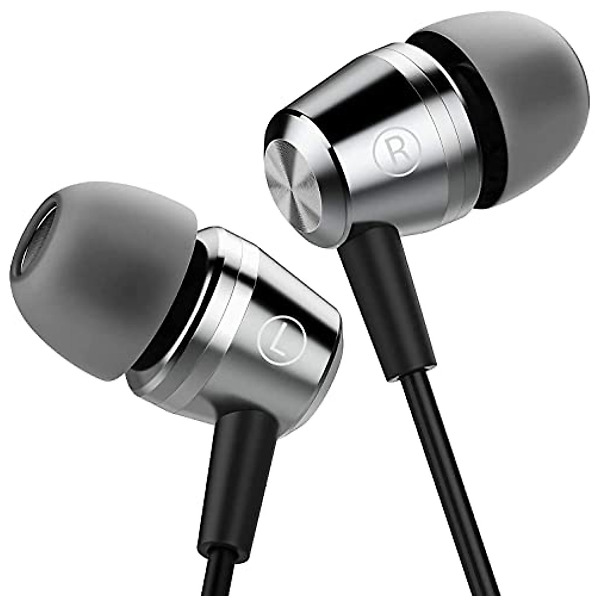 Fixscad Y490, Earphones in-Ear Headphones with Mic, High Sensitivity Microphone – Noise Isolating, High Definition for Music, Earbuds for Samsung, iPhone, iPad, Smartphone, MP3 Players.