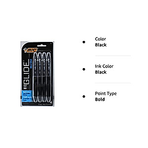 BIC Velocity Bold Retractable Ball Pen, Bold Point (1.6mm), Black, 16-Count…