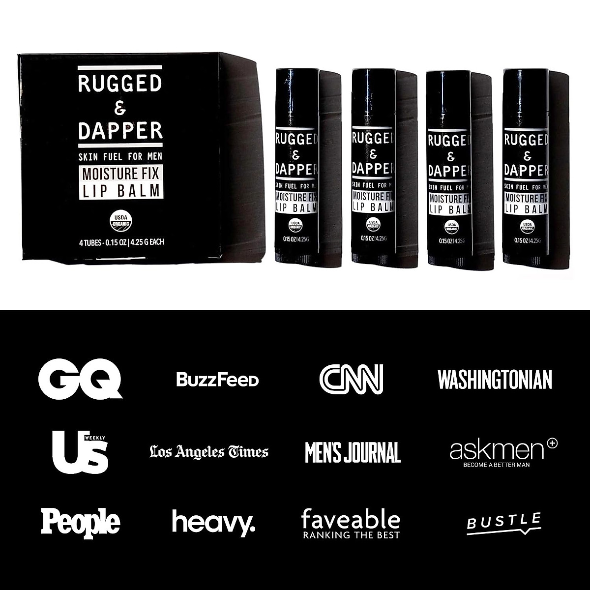 Organic Lip Balm for Men, Mens Chapstick Organic, Mens Lip Balm, Natural Chapstick for Men, Organic Chapstick Mint Lip Balm, Peppermint Lip Balm, All Natural Men's Lip Balm Chap Stick, Lip Therapy