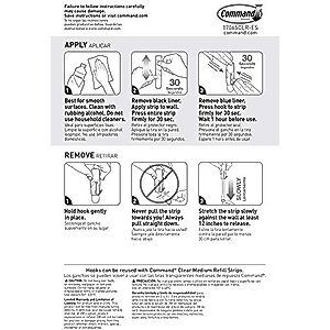 Command, Medium, Clear, Wire Toggle, 2-Hooks (17065CLR-ES), 2 Count