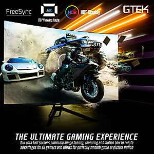 GTEK 165Hz 2K Gaming Monitor, 27 Inch Frameless Display QHD 2560 x 1440P, Curved 1800R, VA 1ms MPRT, Supports 144Hz HDR, FreeSync, DisplayPort/HDMI 2.0, VESA - Q2765VC