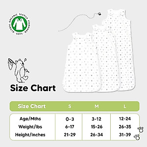 Organic Baby Sleep Sack Wearable Blanket - Baby Sleeping Bag 0-24 Months, Baby Swaddle Blankets for Baby Boy, Girl, Newborn, Infant, Baby Sleeper Swaddles, Baby Sleep Bag (KeaStory, Small 0-3M)